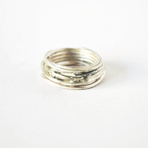 Sterling Silver Modern Ring in Earthy Style Band - Etsy
