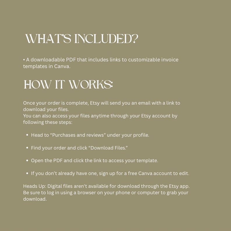 Editable Invoice Template, Canva Design (digital Download) - Etsy