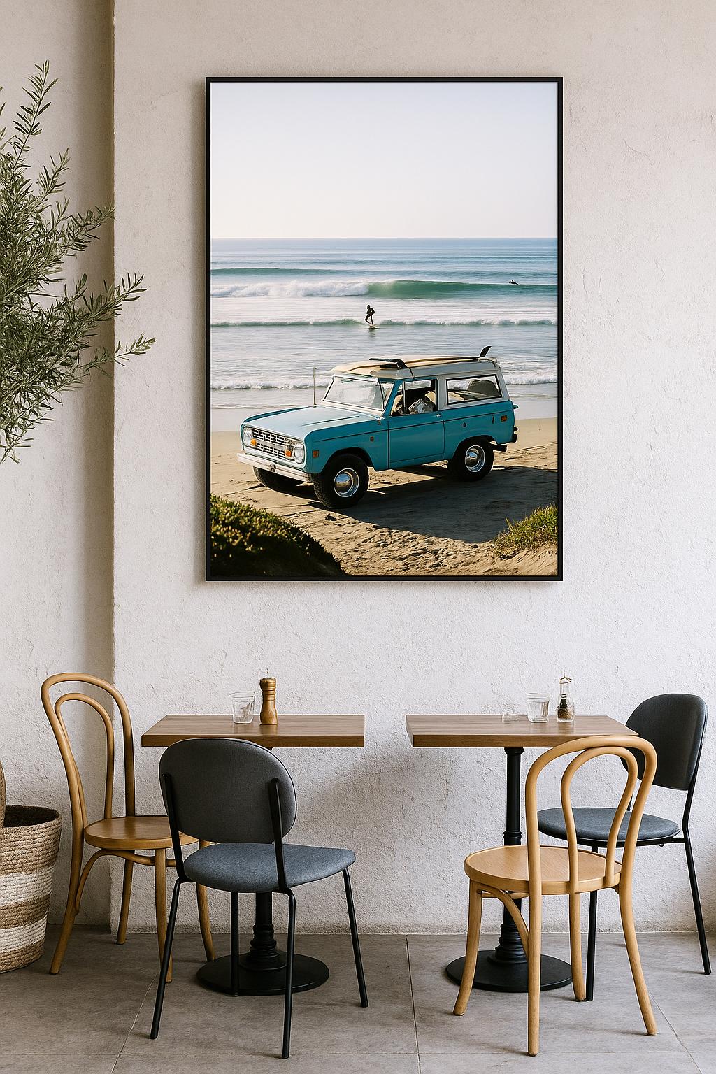 Ford Bronco Vintage Costal Print - Vintage Beach & Surfing Wall Art ...