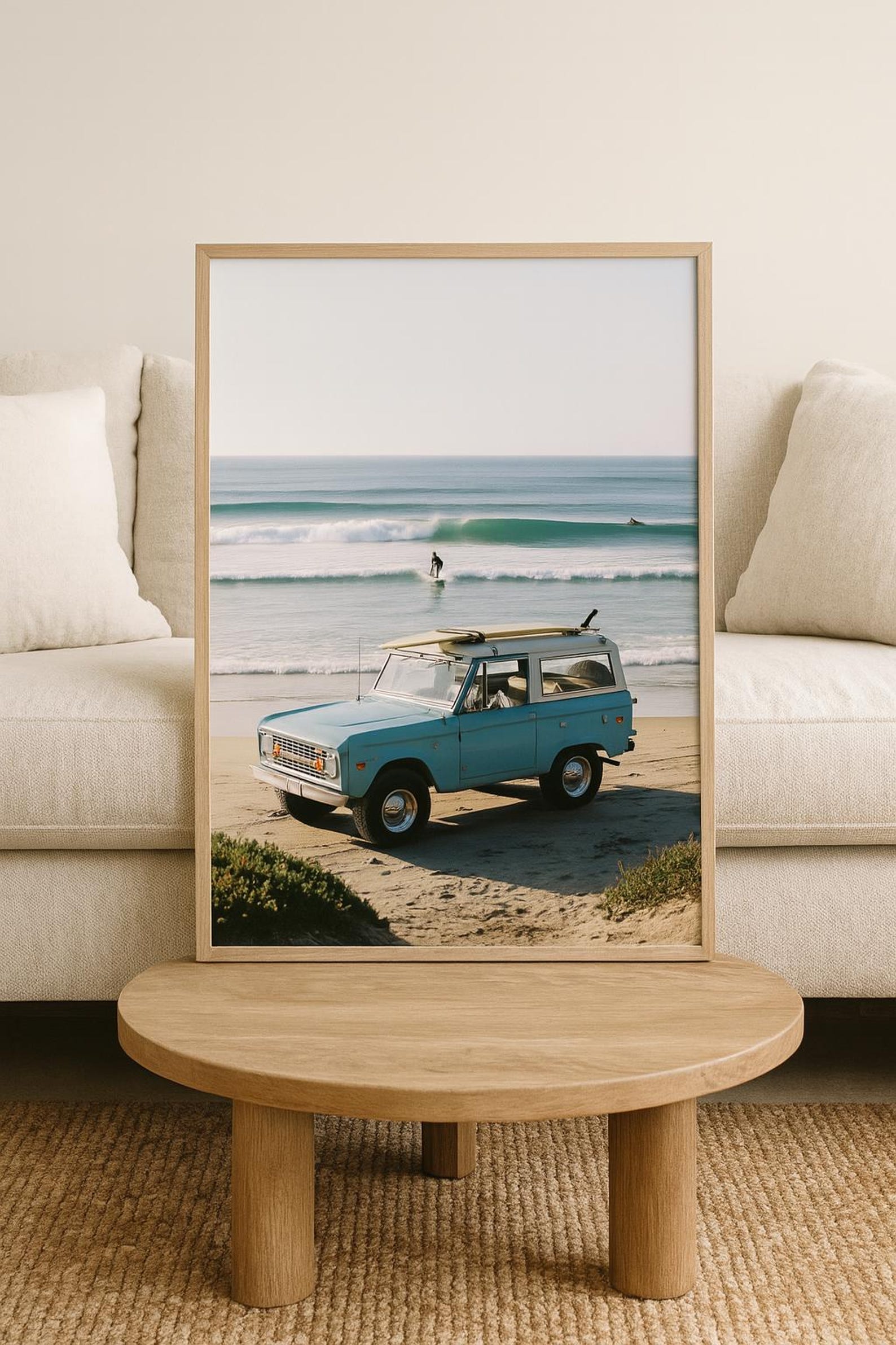Ford Bronco Vintage Costal Print - Vintage Beach & Surfing Wall Art ...