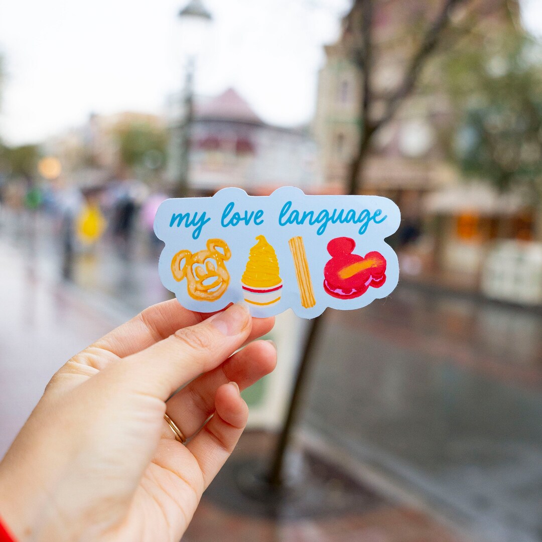 Disneyland Snacks Are My Love Language Waterproof Sticker - Etsy