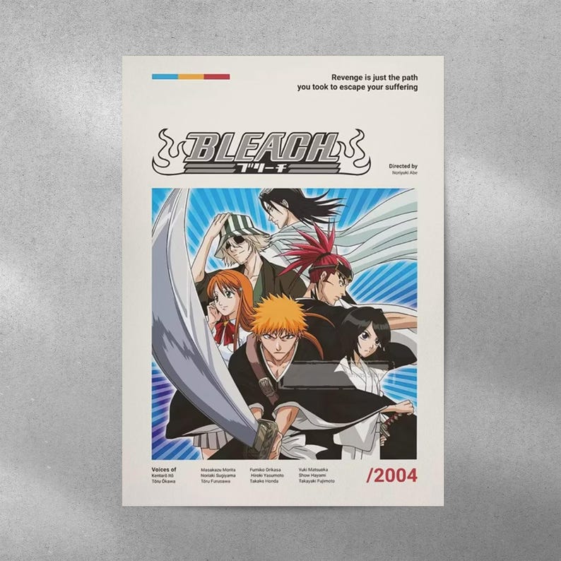 Bleach Poster | Ichigo Kurosaki Anime Wall Art | Soul Reaper Shinigami ...