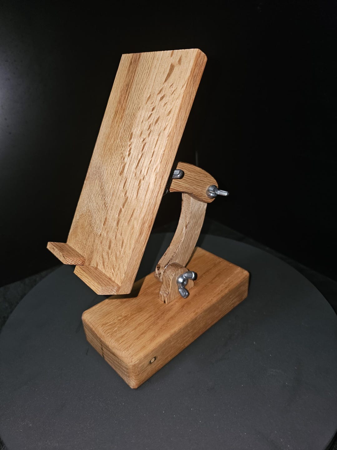 Handmade Reclaimed Oak Phone Stand: Rustic Desk Organizer - Etsy