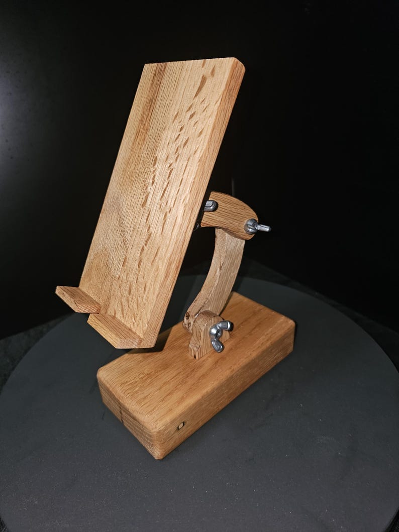 Handmade Reclaimed Oak Phone Stand: Rustic Desk Organizer - Etsy