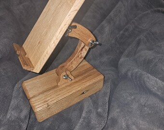 Reclaimed Oak Phone Stand | Wooden Cell Phone Holder for Desk or ...