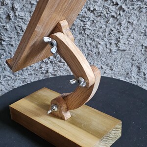 Oak Phone Stand With a Poplar Base Adjustable Dock for Universal Fit ...