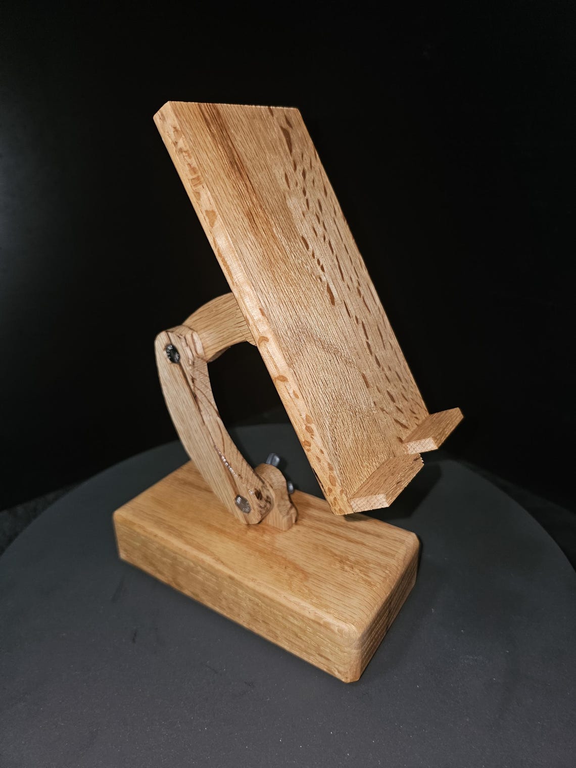 Handmade Reclaimed Oak Phone Stand: Rustic Desk Organizer - Etsy