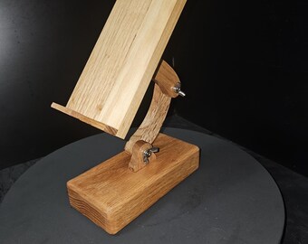 Handmade Reclaimed Oak Phone Stand: Rustic Desk Organizer - Etsy