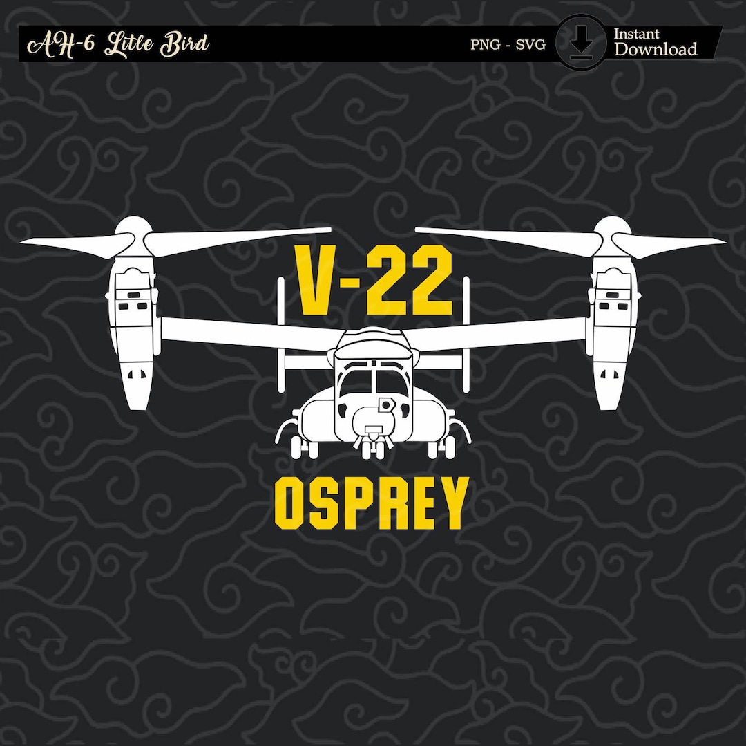 V-22 Osprey Tiltrotor Aircraft SVG PNG | Military Aviation Design for ...