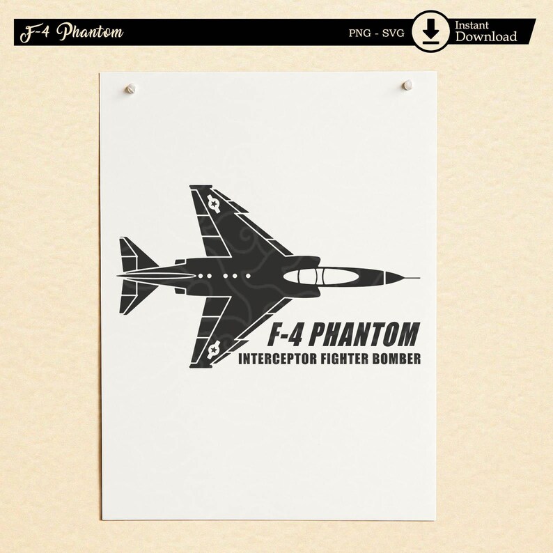 F-4 Phantom Fighter Jet SVG PNG | Cricut, Stickers (digital Download ...