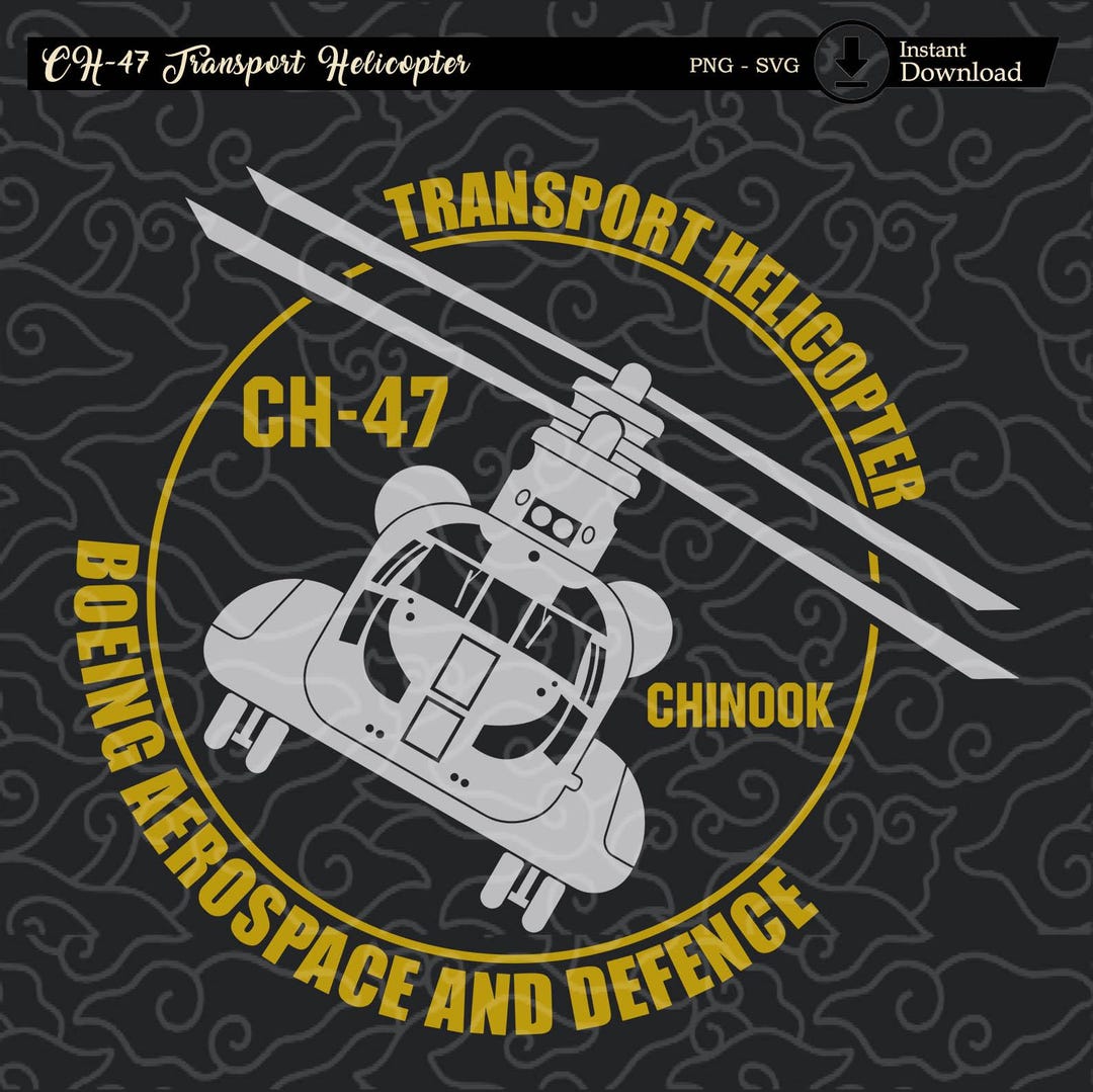 CH-47 Chinook Helicopter SVG PNG, Aviation Decals (digital Download) - Etsy