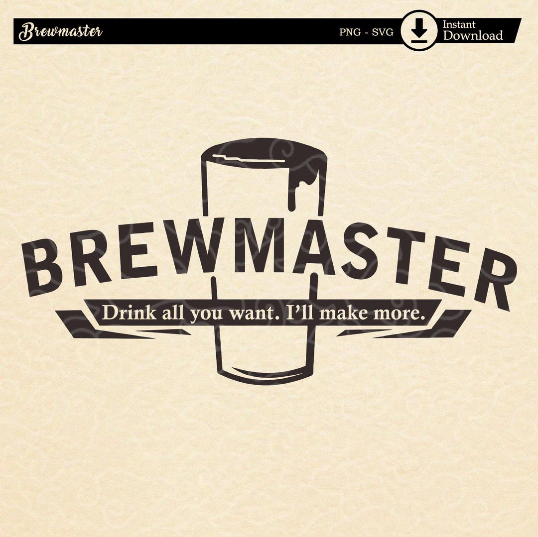 Brewmaster SVG PNG | Beer Lover Design | Craft Brew Humor Art ...