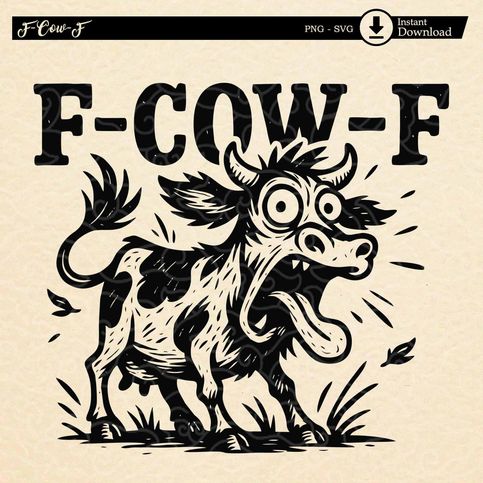 Funny Screaming Cow SVG, Farm Animal, Sarcastic Bull (digital Download ...