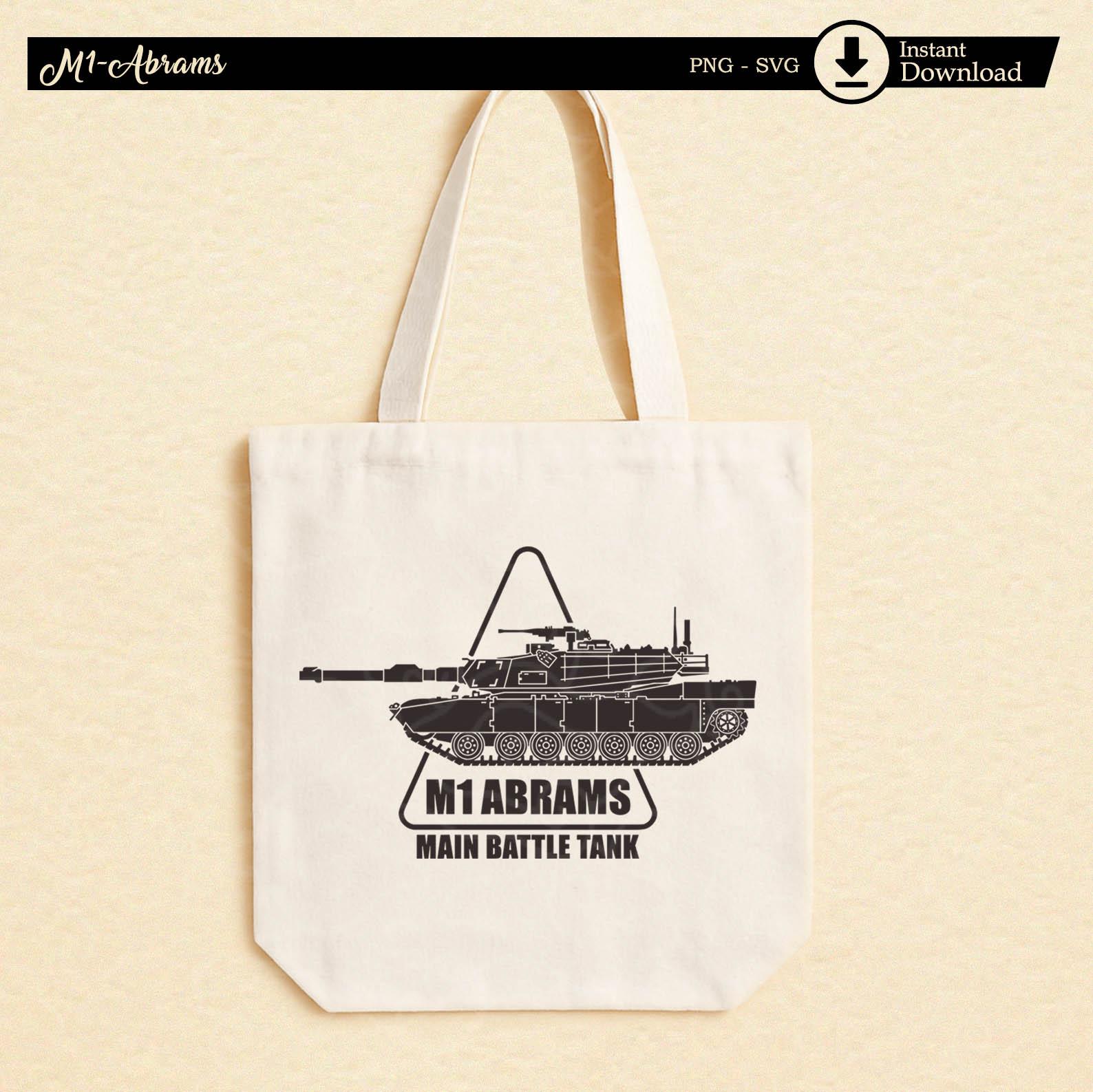 M1 Abrams Tank Silhouette, Military Vehicle SVG PNG (digital Download ...