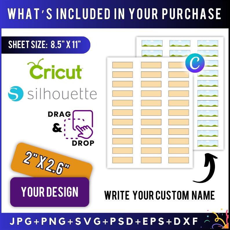 Name Label Template, Printable Name Tag, School Label Template, Blank ...