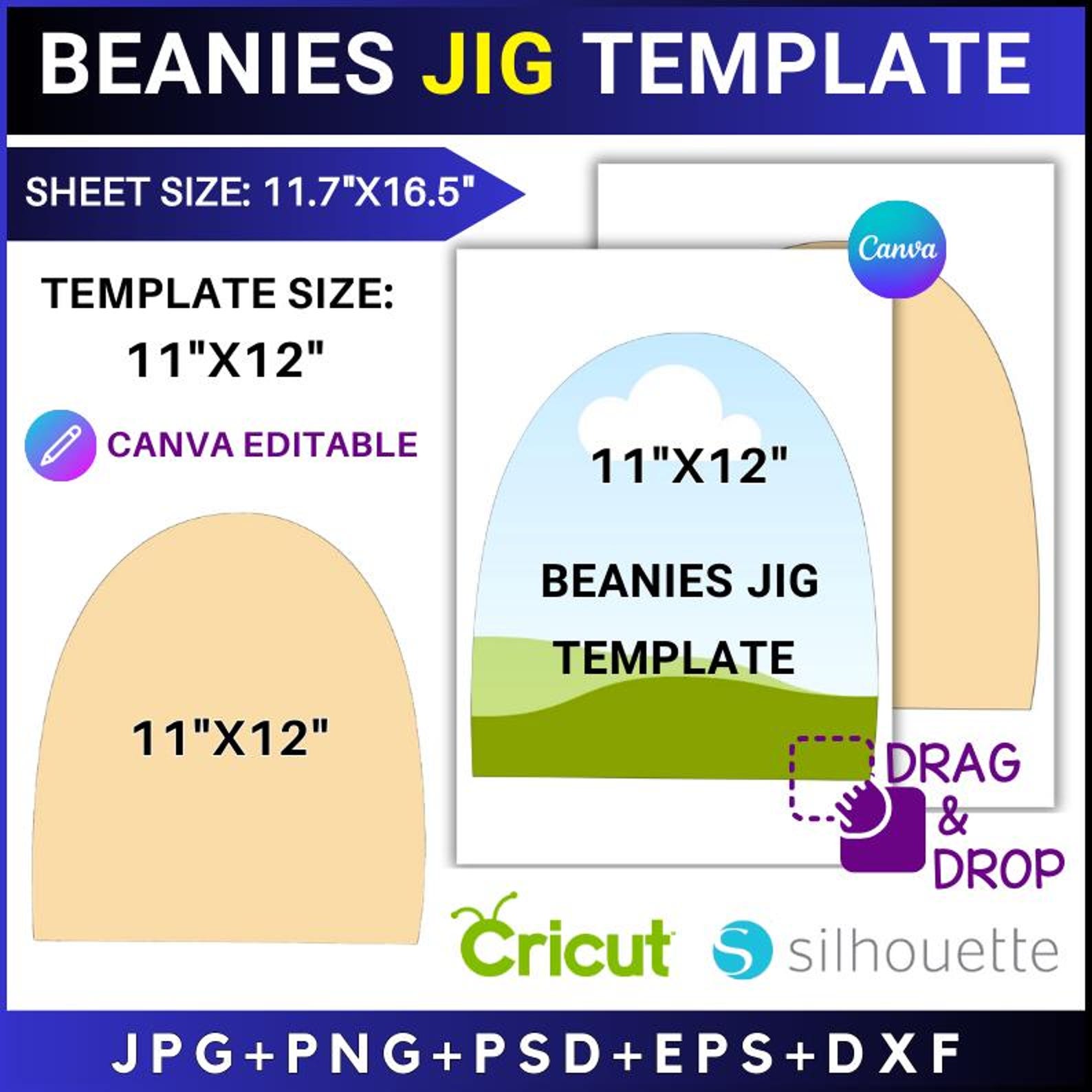 Beanie Jig Template: SVG, DXF, Canva, PNG (digital Download) - Etsy