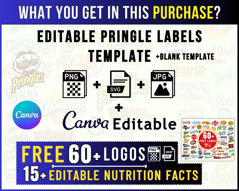 Pringles Labels Template , Pringles 1.3 Oz Labels, Pringles Template ...