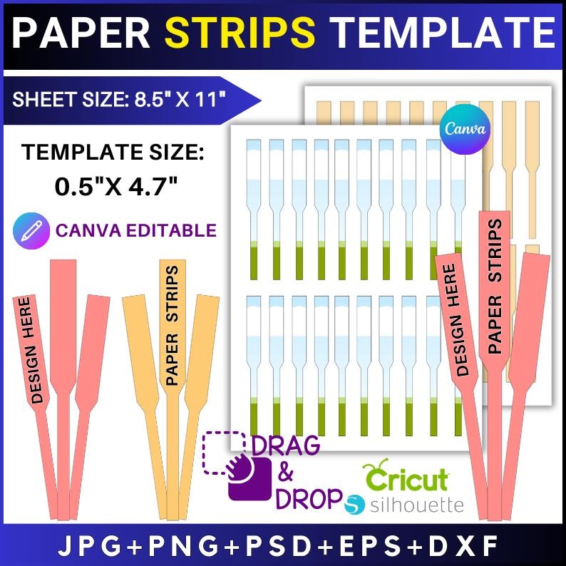 Editable Fragrance Test Strip Template: Canva, SVG, PNG (digital ...