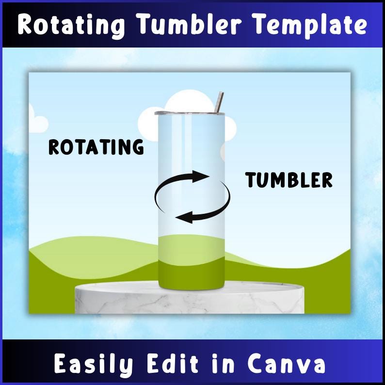20oz Rotating Tumbler Mockup: Tumbler Mockup Bundle Template, Hand Held ...