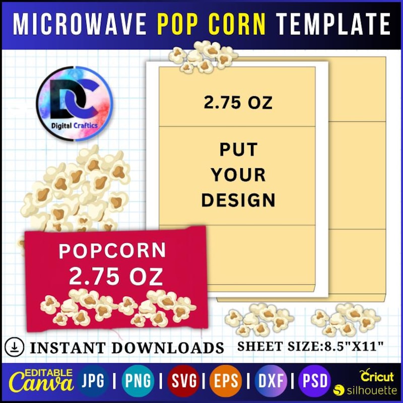 Popcorn Labels - Etsy