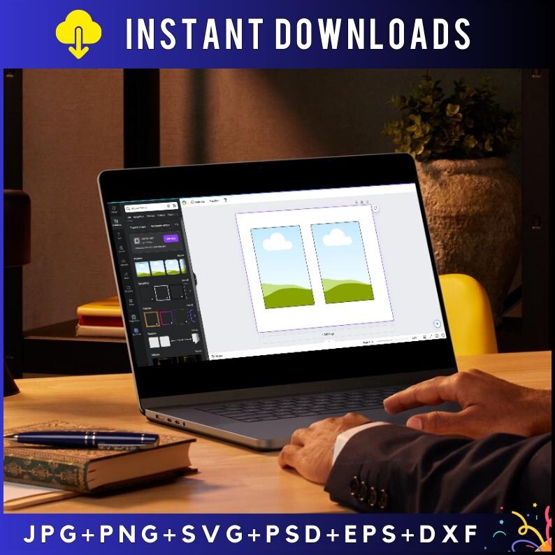 Editable US Passport Cover Template: Canva Drag & Drop (digital ...