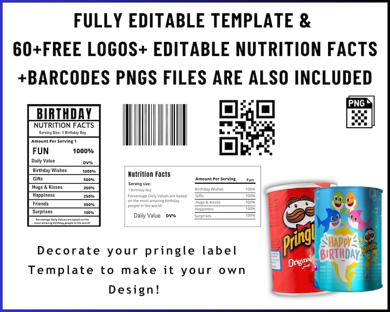 Pringles Labels Template , Pringles 1.3 Oz Labels, Pringles Template ...