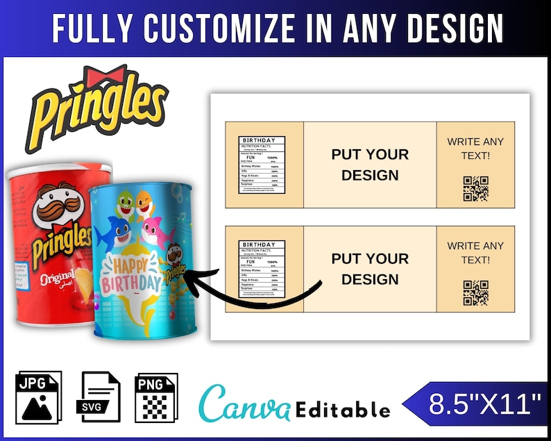Pringles Labels Template , Pringles 1.3 Oz Labels, Pringles Template ...