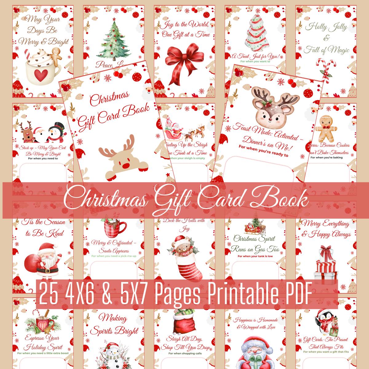 Christmas Gift Card Book | Christmas Gift Card Album Instant Download ...