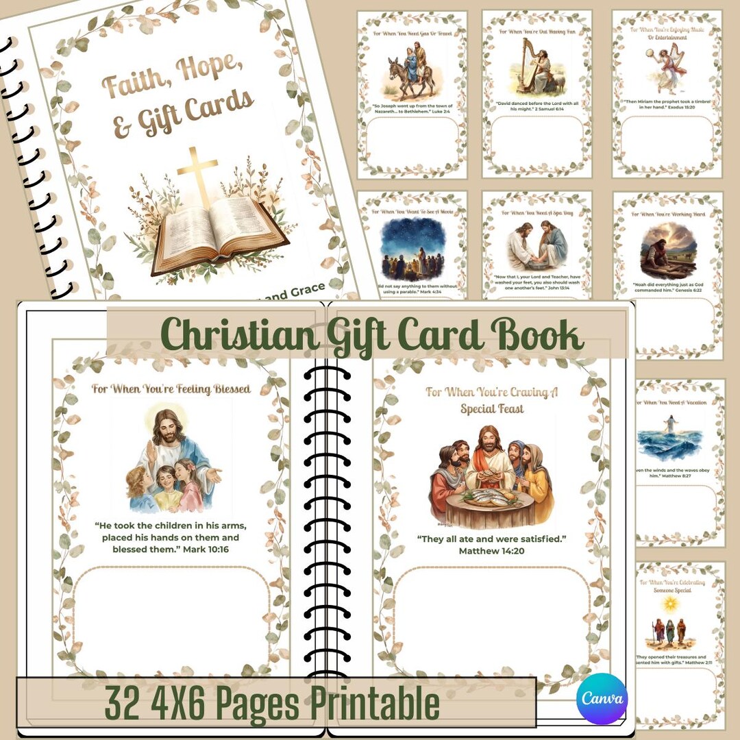 Christian Gift Card Book | Gift Card Album | Gift for Her | Gift for ...