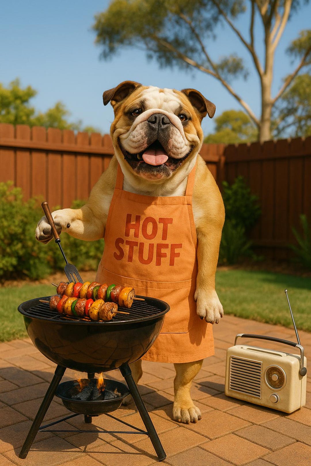 Funny Bulldog BBQ Print: Summer Grill Master Art (digital Download - Etsy