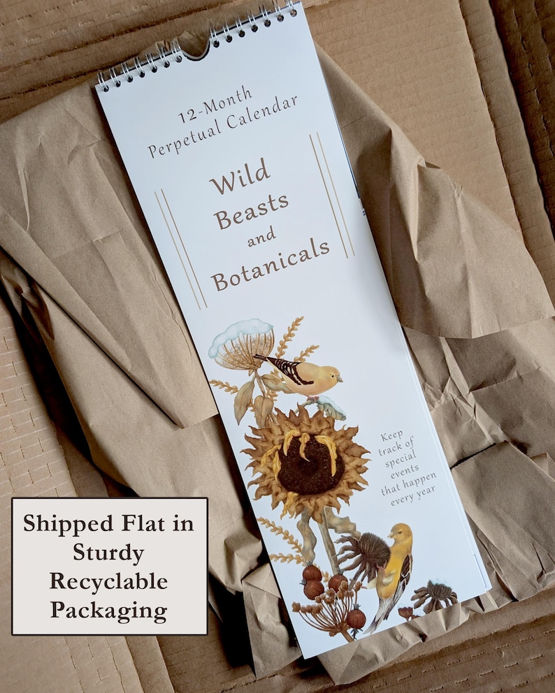 Perpetual Calendar, Illustrated Planner for Birthdays, Anniversaries ...