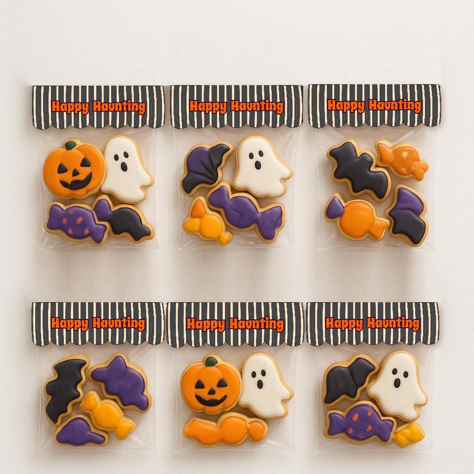 Printable "happy Haunting" Bag Topper - Halloween Kids Treat Bags for ...