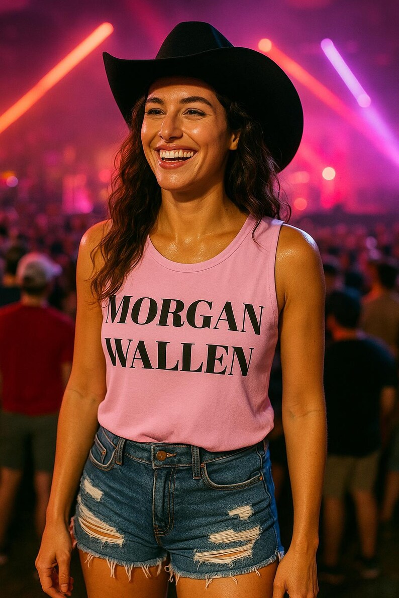 Country Vibe Tank Top, Morgan Wallen Concert Shirt, Unisex Garment-dyed ...