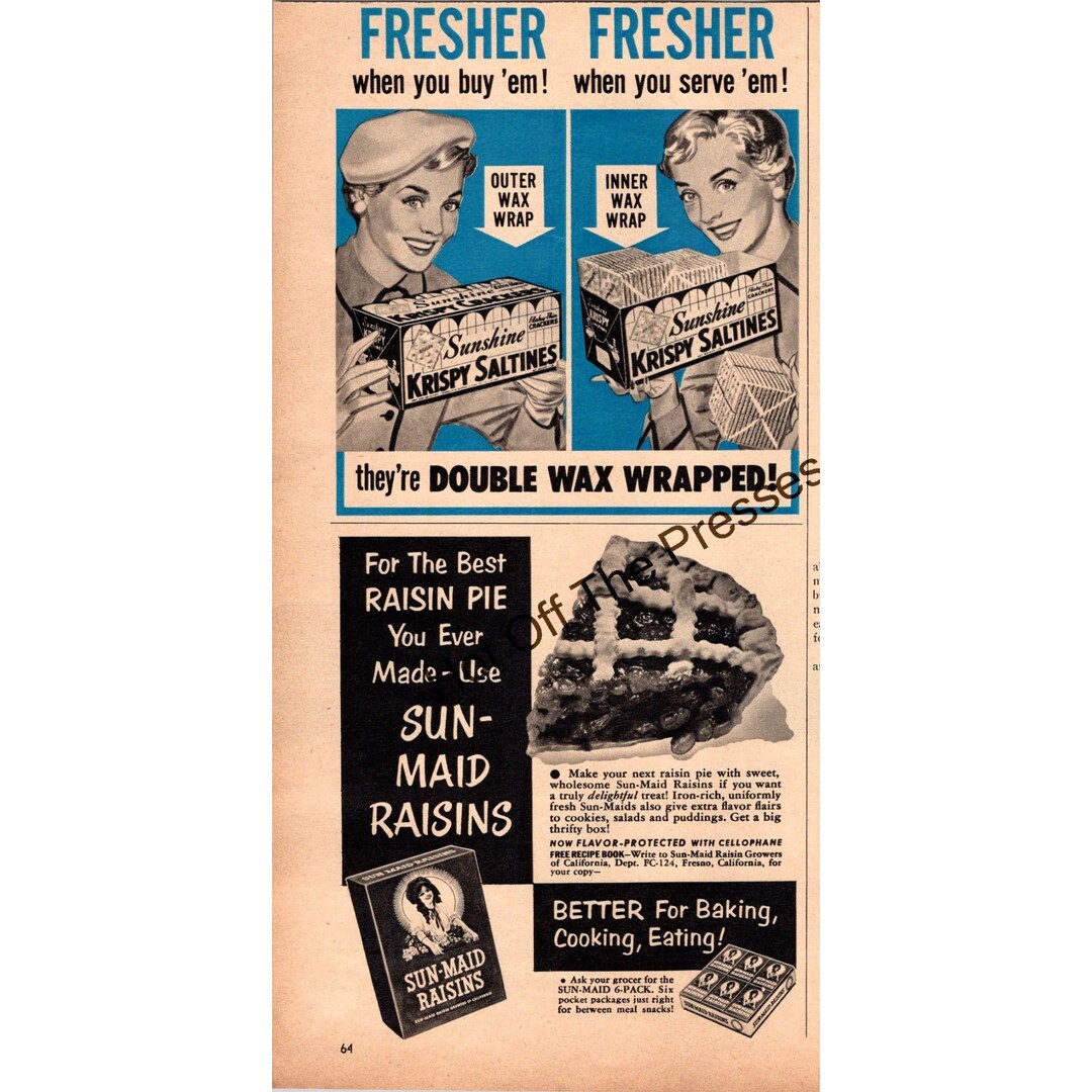 1950s Sunshine Krispy Saltines and Sun-maid Raisins — Retro Kitchen ...