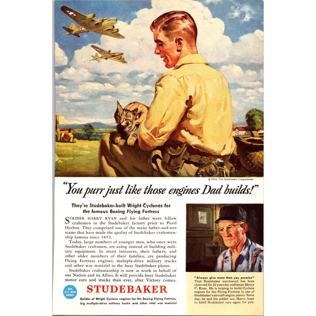 Vintage Original 1943 World War Ii-era Full-page Print Advertisement by ...