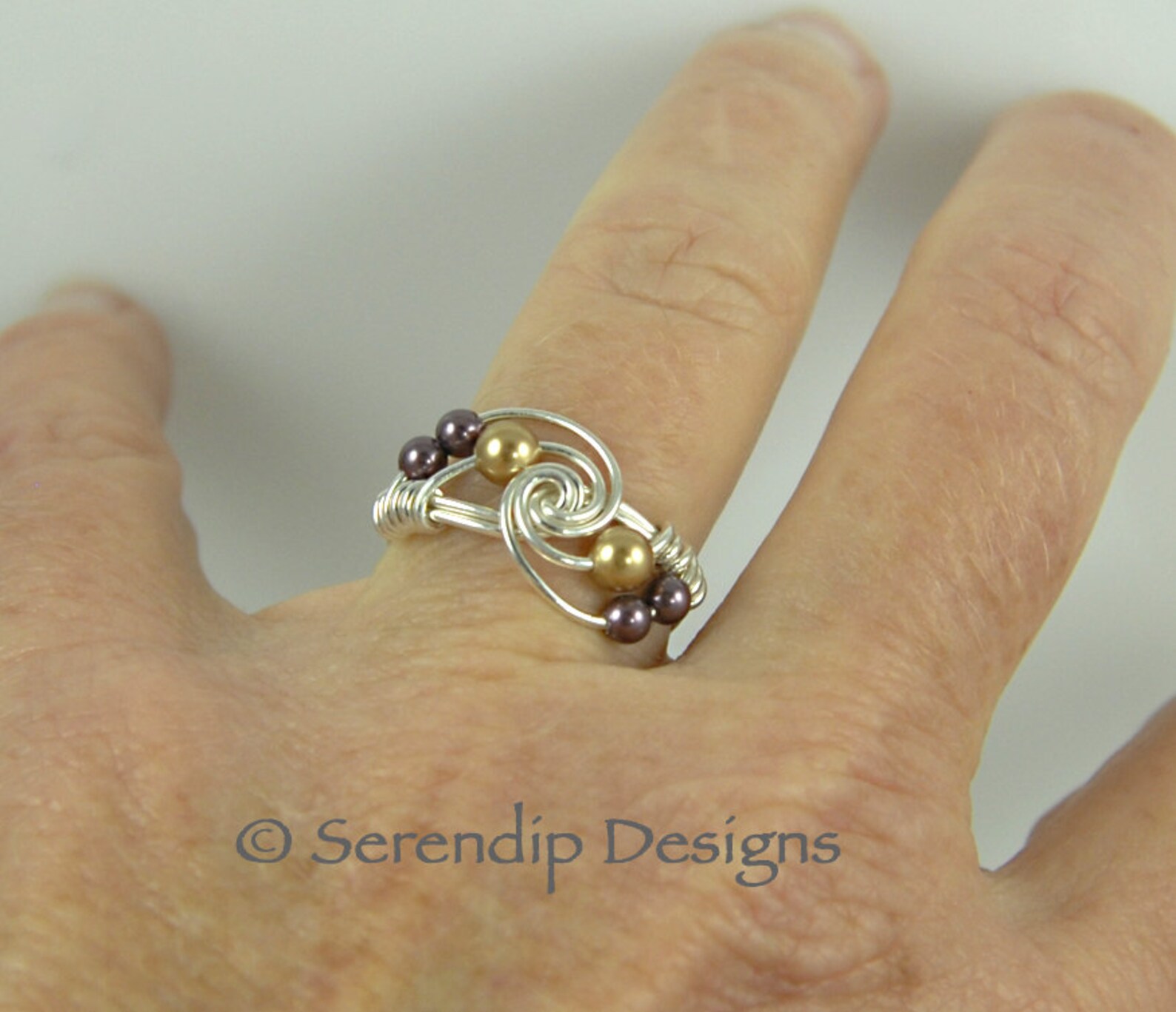 Silver Blackberry Pearl Ring Wire Wrapped Pearl Twist Ring - Etsy