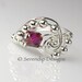 July Birthstone Ring, Sterling Silver Ruby Crystal Ring, Argentium ...