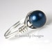 Sterling Silver Metallic Blue Pearl Ring Argentium Silver - Etsy