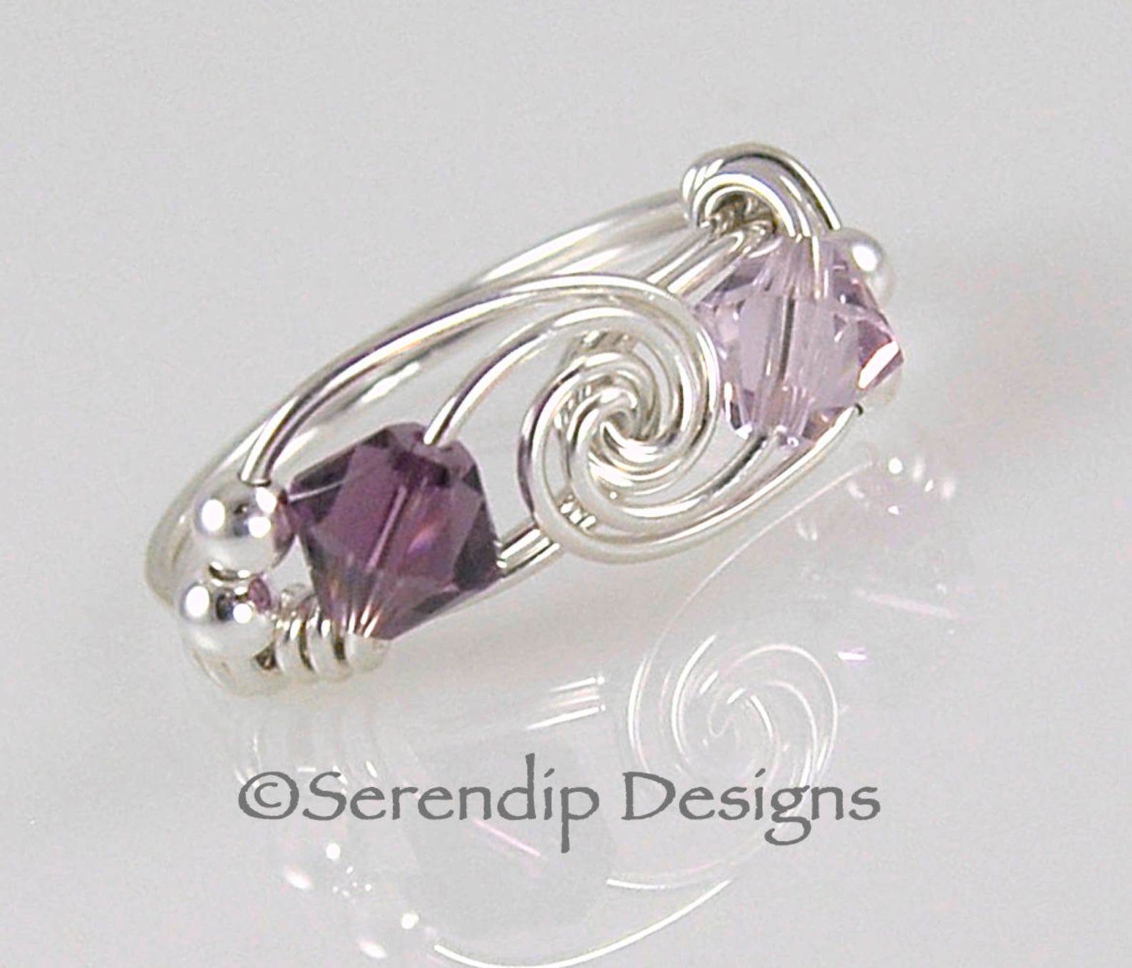 2 Birthstone Mothers Ring Grandmothers Birthstone Ring - Etsy