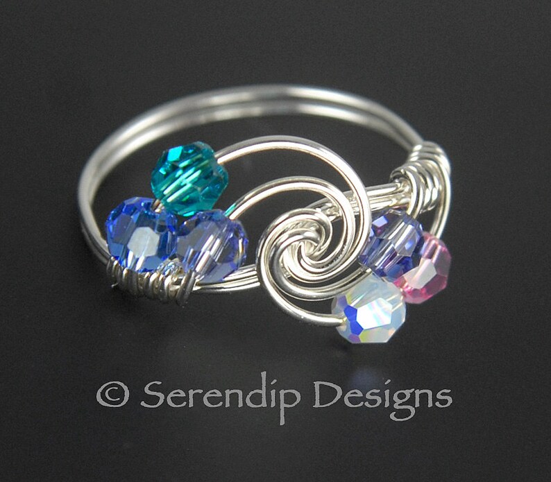 Grandmothers Ring Mothers Ring Argentium Sterling Silver and | Etsy