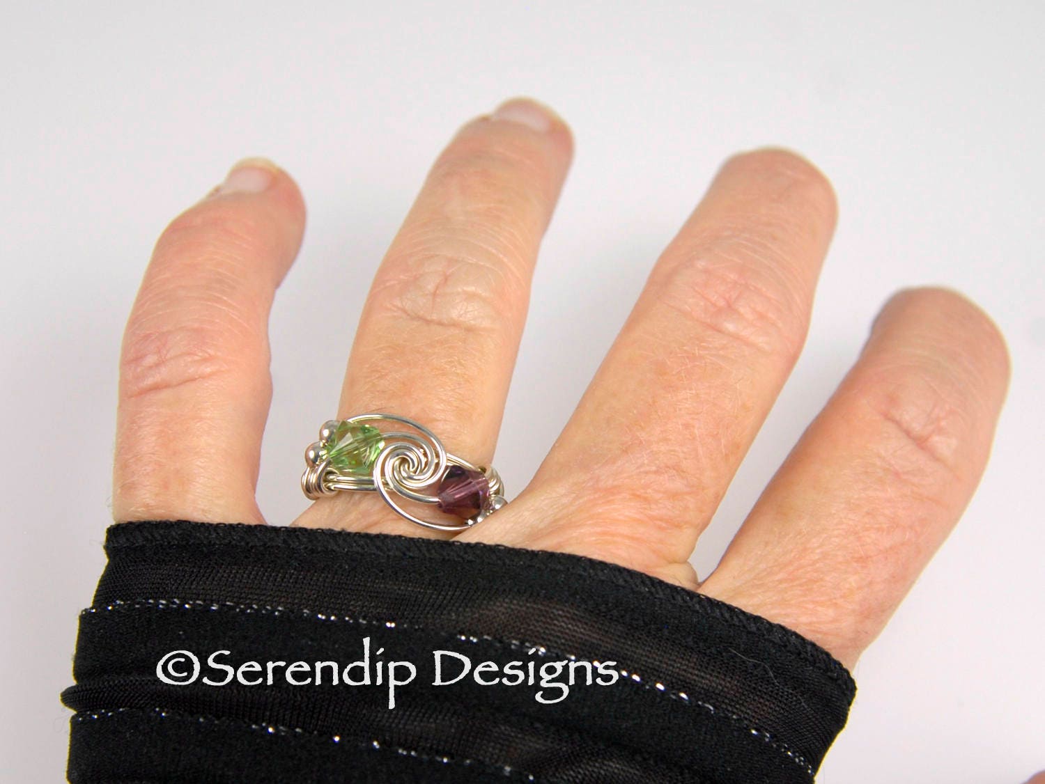 Birthstone Ring Couples Ring Argentium Sterling Silver and 2 | Etsy