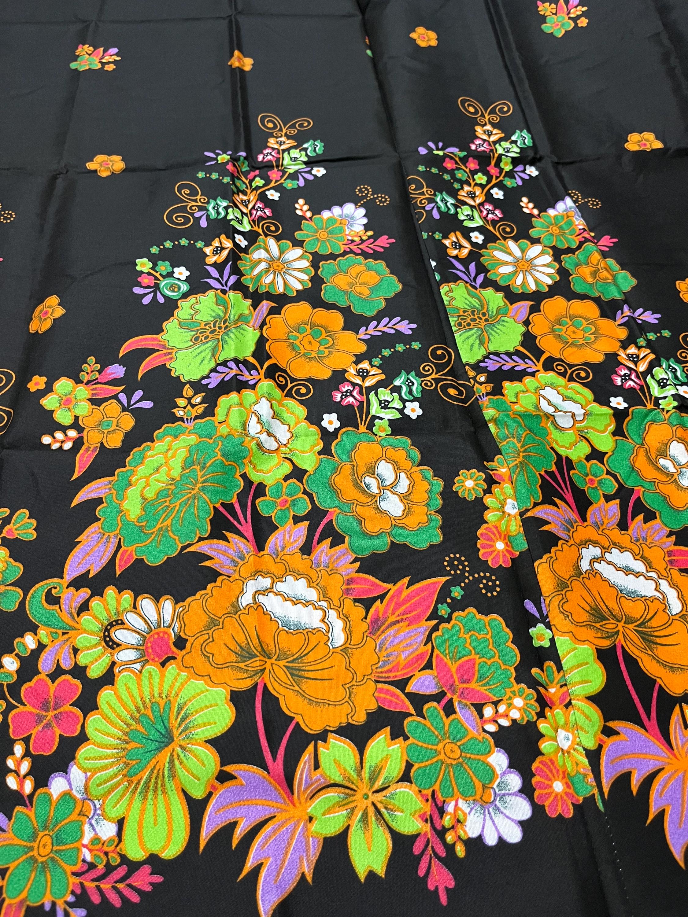 Authentic Thai Floral Sarong – Toray Fabric |thai Batik | 2 m × 1.15 m ...
