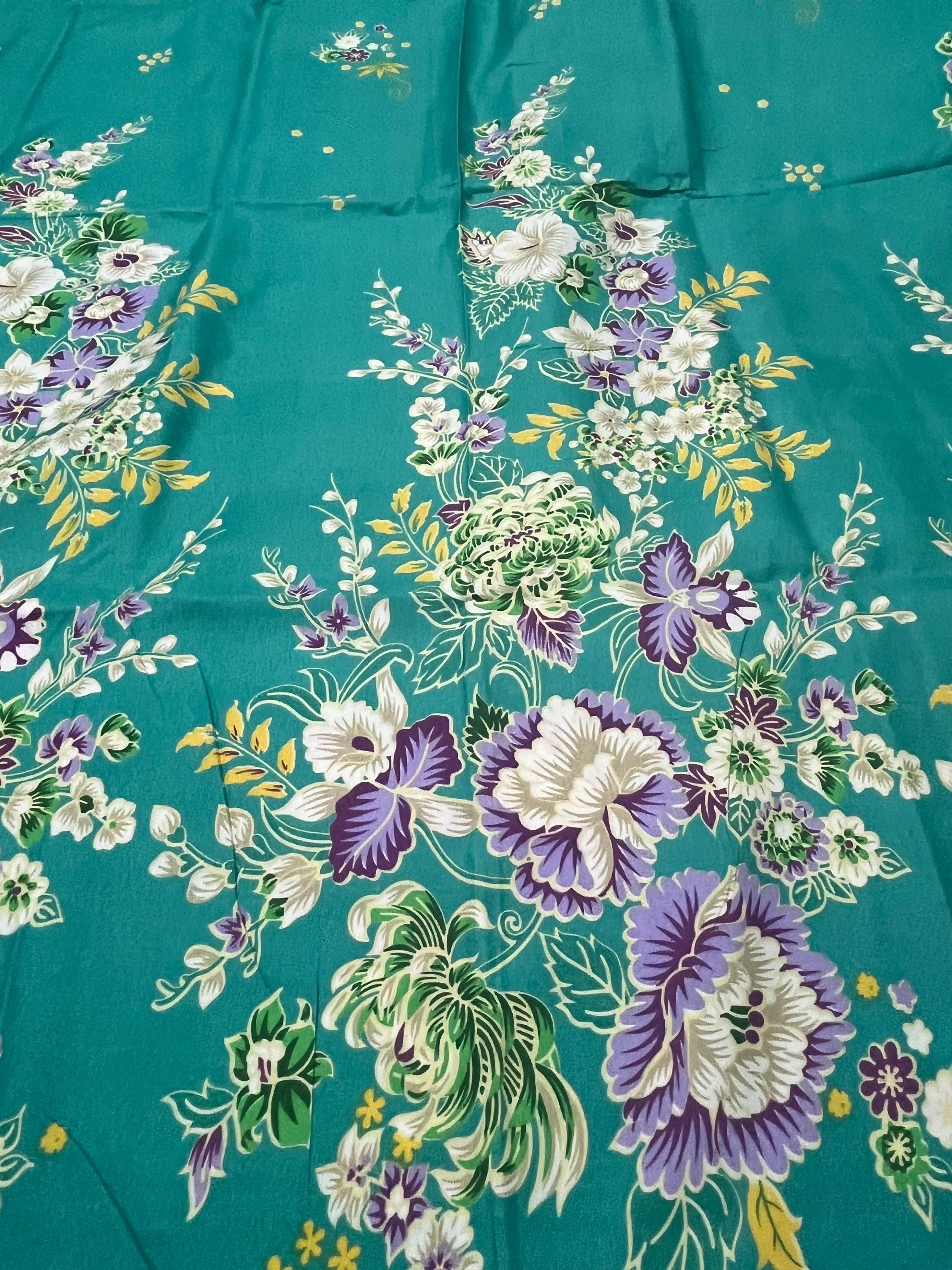 Authentic Thai Floral Sarong – Toray Fabric |thai Batik | 2 m × 1.15 m ...