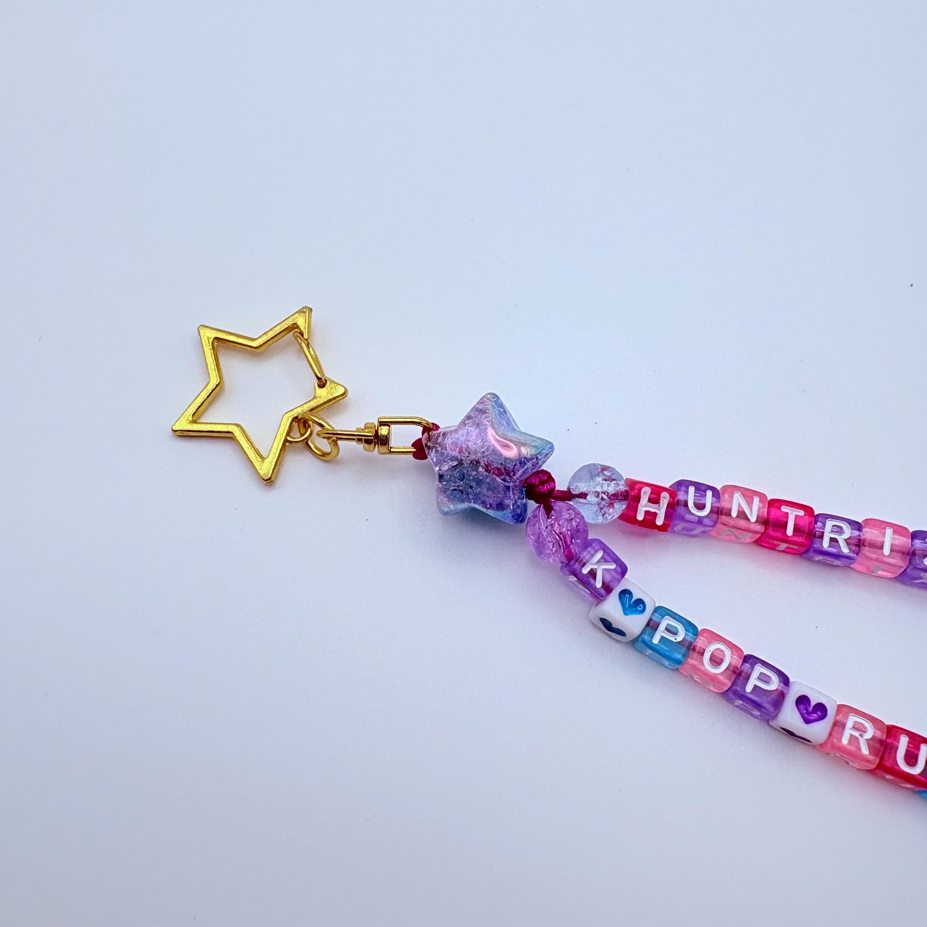 Huntrix & Saja Boys - Kpop Rujinu Beaded Charm – Gold Star Clip ...