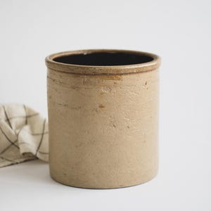 Antique Salt Glazed Crock, 1 Gallon Stoneware Crock, Modern Farmhouse ...