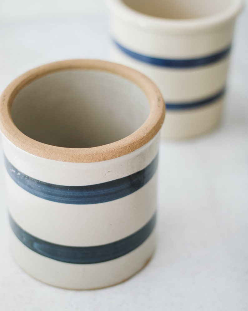 Assorted Blue Band Stoneware Crocks Modern Farmhouse Decor - Etsy
