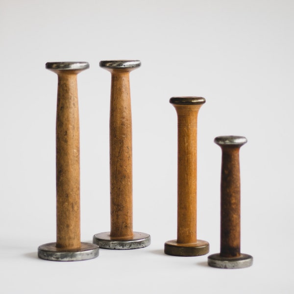 Antique Spool Candle Holders - Etsy