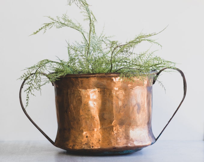 Primitive Copper Water Vessel | Antique Farmhouse Centerpiece | Rustic ...
