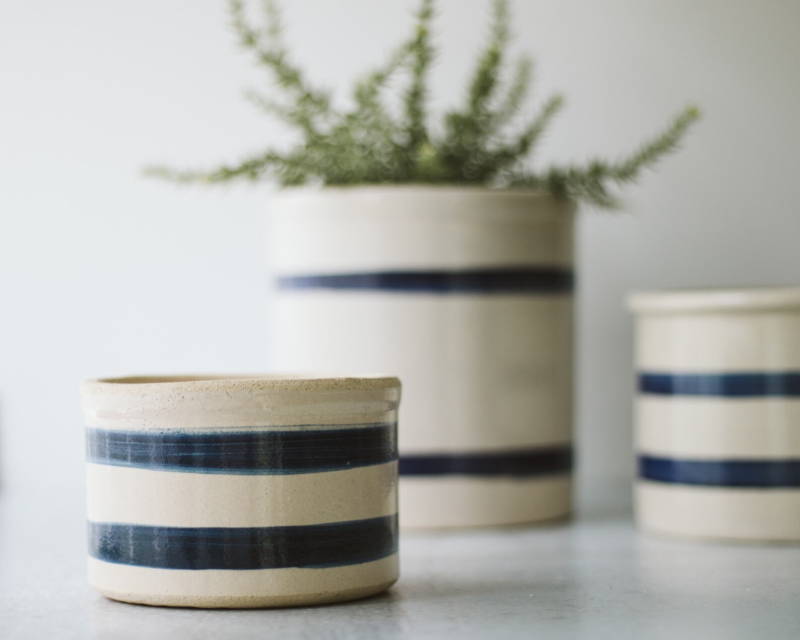 Assorted Blue Band Stoneware Crocks Modern Farmhouse Decor - Etsy
