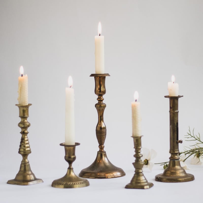Brass Candlestick Holder - Etsy